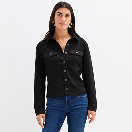 Frye and Co. Womens Lightweight Shirt Jacket  Xx-large  Black