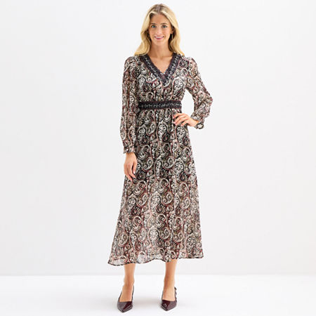 Click here for Frye and Co. Womens Long Sleeve Floral Maxi Dress... prices