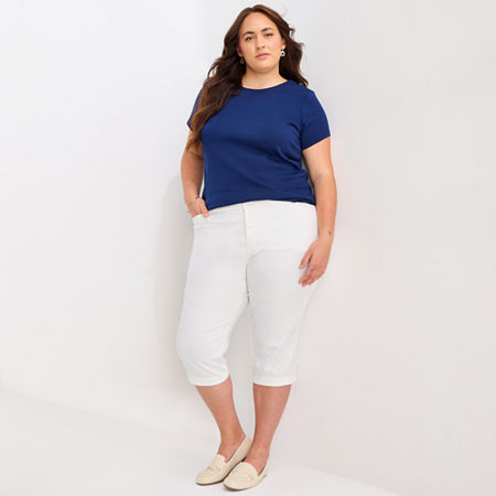 Click here for St. Johns Bay Womens Plus High Rise Capri Pant  20... prices