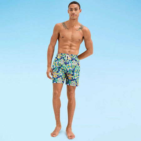 Click here for Burnside Mens Drawstring Waist Floral Swim Shorts... prices