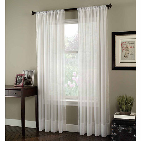 Click here for CHF Soho Rod Pocket Back Tab Sheer Single Curtain... prices