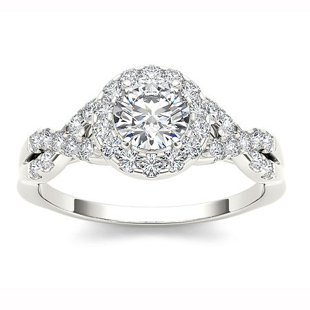 Click here for 14K White Gold 1 CT Round Natural Diamond Ring  8... prices