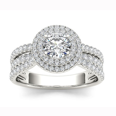 Click here for 1 CT.T.W. Natural Round Diamond 14K Gold Engagemen... prices