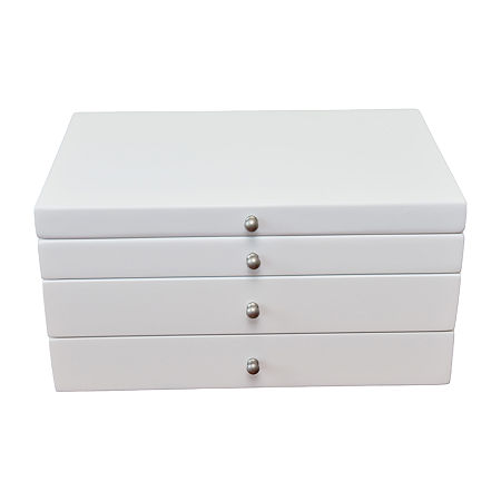 Click here for Elegant Finish Jewelry Box - White prices