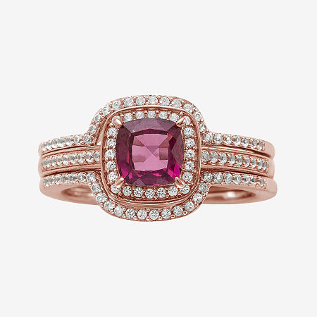 Click here for 14K Rose Gold Over Sterling Silver Rhodolite and D... prices