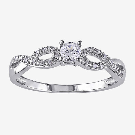 Click here for 1/10 CT. T.W. Diamond & Lab-Created White Sapphire... prices