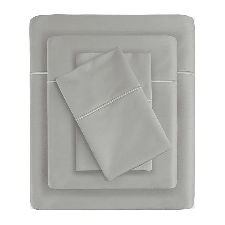Madison Park 600 Thread Count Pima Cotton Sateen 4-Pc. Sheet Set  King - Light Grey