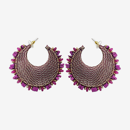 Click here for Bijoux Bar Thread Wrapped Open Womens 5 Inch Hoop... prices