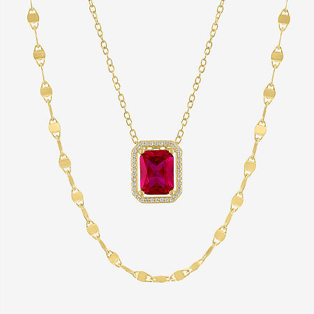 Click here for 2-pc.Birthstone Necklace Set in Sterling Silver  O... prices