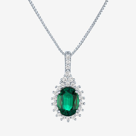 Click here for Womens Lab Created Green Emerald Sterling Silver 1... prices
