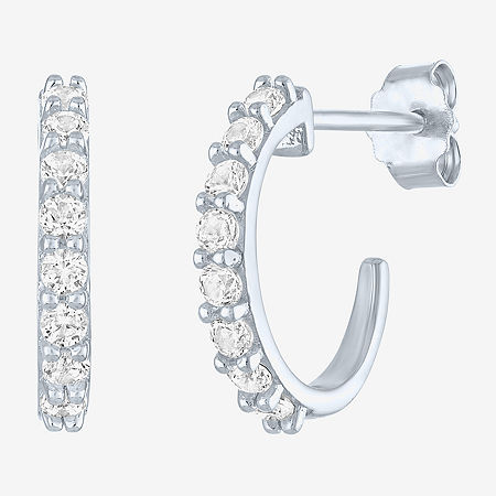 Click here for Yes  Please! C-Hoop Womens Lab Created White Sapph... prices