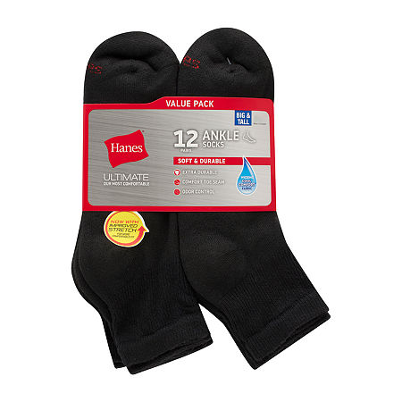 Click here for Hanes Ultimate Mens Multi-Pack 12 Pair Big and Tal... prices
