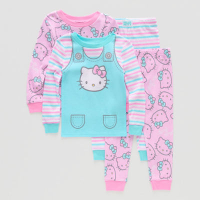 Toddler Girls 4-pc. Hello Kitty Pajama Set, Color: Pink Blue - JCPenney