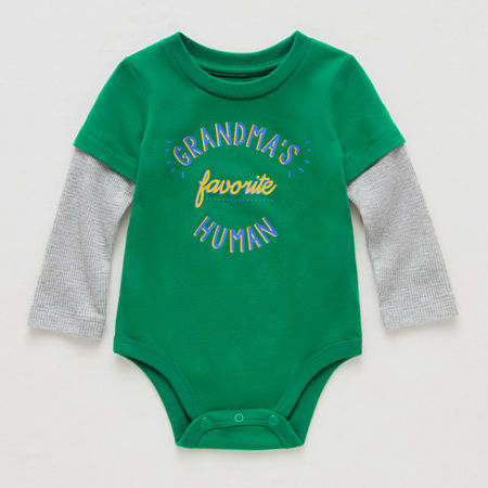 Click here for Okie Dokie Baby Boys Crew Neck Long Sleeve Bodysui... prices