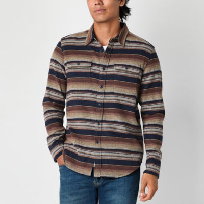 Frye and Co. Mens Regular Fit Long Sleeve Flannel Shirt, Color: Deep ...