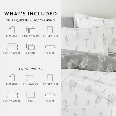 Casual Comfort Patterned Down Alternative Complete Bedding Set with ...