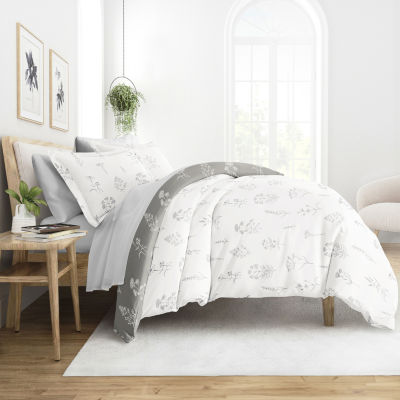 Casual Comfort Patterned Down Alternative Complete Bedding Set with ...