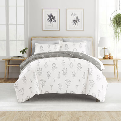 Casual Comfort Patterned Down Alternative Complete Bedding Set with ...