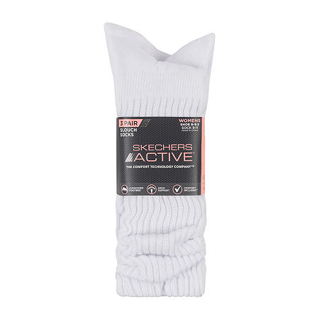 Click here for Skechers Active Slouch Womens 3 Pair Crew Socks  9... prices