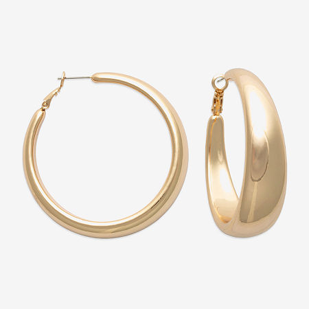Click here for Bold Elements Gold Tone Womens Hoop Earrings  One... prices