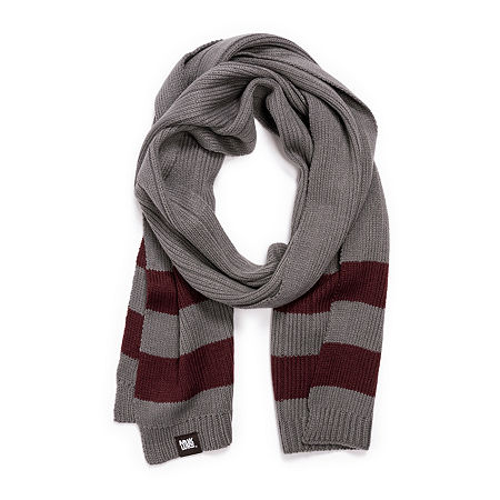 Muk Luks Mens Ribbed Scarf - Shadow/chianti