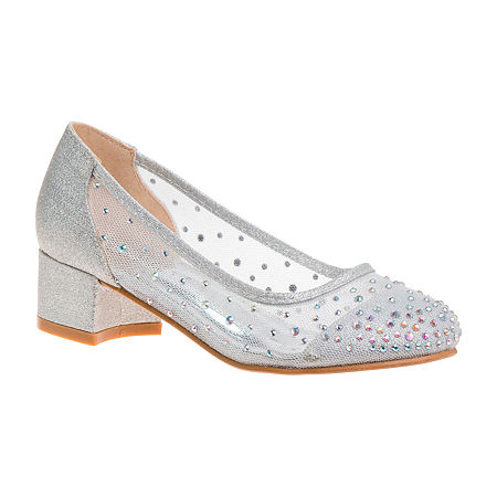 Click here for Badgley Mischka Round Closed Toe Block Heel Pumps... prices