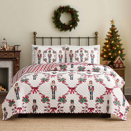 Avanti Nutcracker March 3pc. Reversible Quilt Set