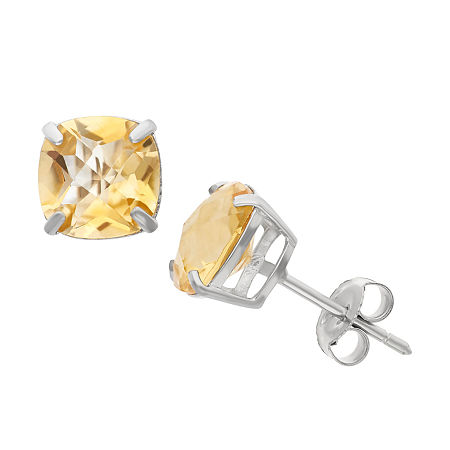 Click here for Genuine Yellow Citrine Sterling Silver 8mm Stud Ea... prices