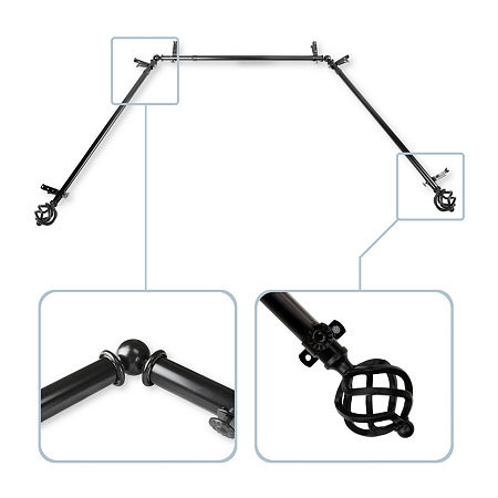 Click here for Rod Desyne Twist Bay Window Rod  One Size  Black prices