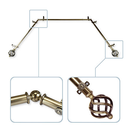 Click here for Rod Desyne Twist Bay Window Rod  One Size  Brown prices