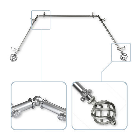 Click here for Rod Desyne Twist Bay Window Rod  One Size  Silver prices