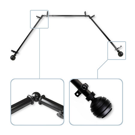 Click here for Rod Desyne Poise Bay Window Rod  One Size  Black prices