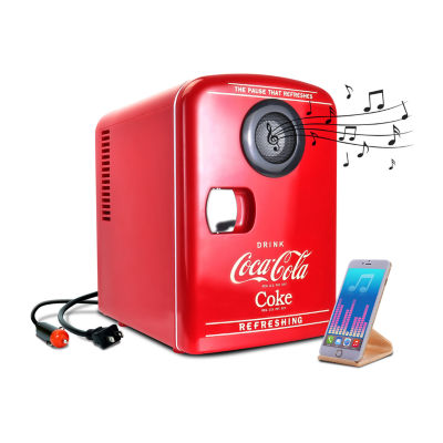 Coca-Cola 4L Mini Fridge/Warmer with Bluetooth Speaker 6 Can KWC04BT ...