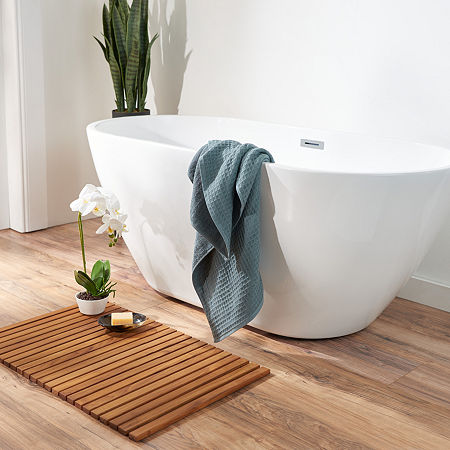 Uchino Waffle Twist 100 Cotton Hand Towel  20 x 30 - Eucalyptus