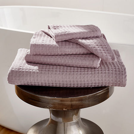 Uchino Waffle Twist 100 Cotton Hand Towel  20 x 30 - Purple