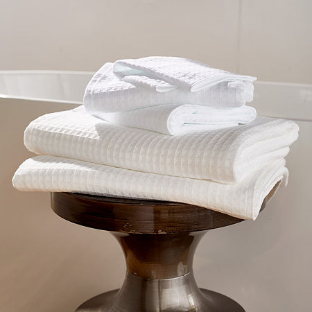 Uchino Waffle Twist 100 Cotton Hand Towel  20 x 30 - White