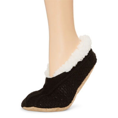 Mixit Cozy Soft Womens 1 Pair Slipper Socks, Color: Black - JCPenney