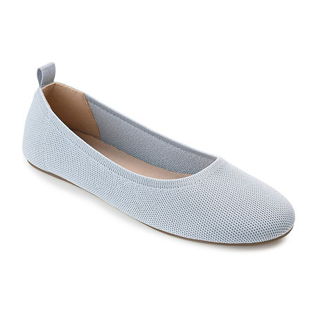 Journee Collection Womens Jersie Knit Flats - Blue
