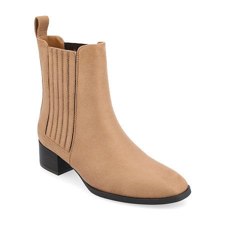 Click here for Journee Collection Womens Wrenley Stacked Heel Boo... prices