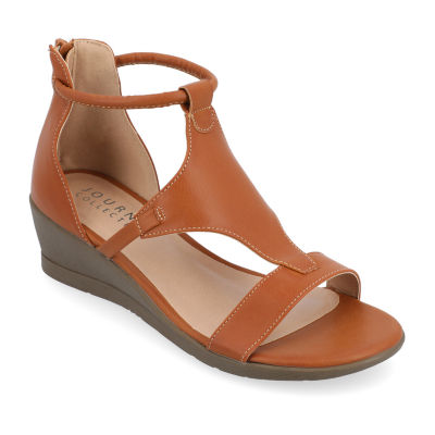 Journee Collection Womens Trayle Wedge Sandals - JCPenney