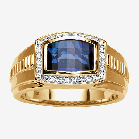 Click here for Mens Lab Created Blue Sapphire Fashion Ring  9  Ye... prices