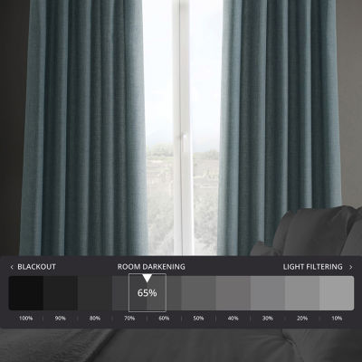 Exclusive Fabrics & Furnishing Italian Faux Linen Rod Pocket Back Tab ...