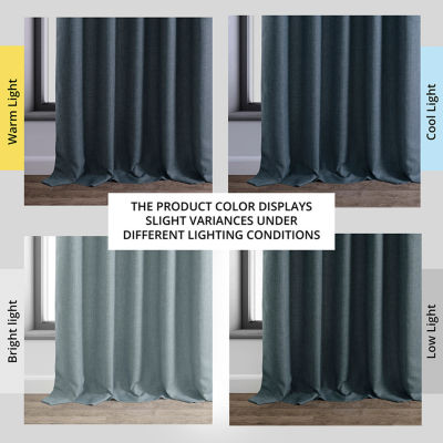 Exclusive Fabrics & Furnishing Italian Faux Linen Rod Pocket Back Tab ...