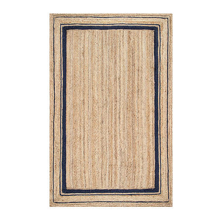 Click here for nuLoom Braided Rikki Border Jute Rug  One Size  Wh... prices