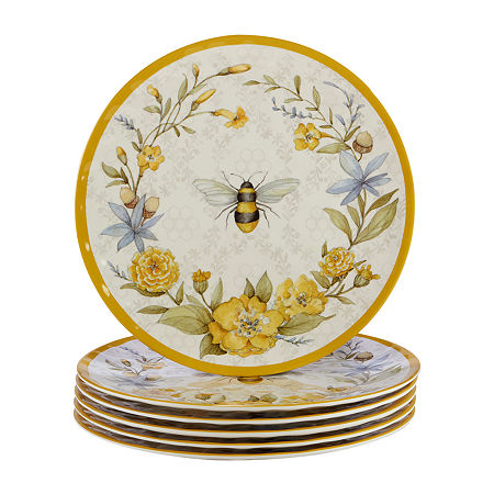 Certified International Bee Sweet Melamine Plate Set  6 Piece