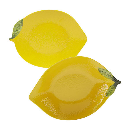 Certified 3-d Lemon Melamine Serving Set - Multicolor