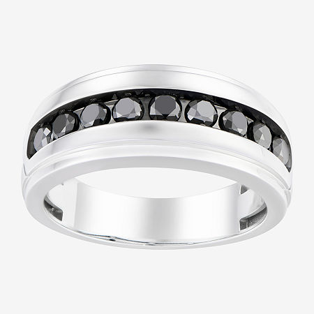 Click here for Mens 9M 1 CT. T.W. Natural Black Diamond 10K White... prices