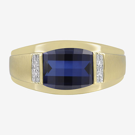 Click here for Mens Gemstone & Diamond-Accent 10K Yellow Gold Rin... prices
