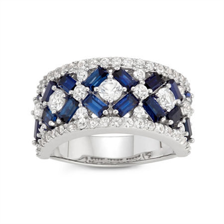 Click here for Womens 6MM Lab Created Blue Sapphire Sterling Silv... prices