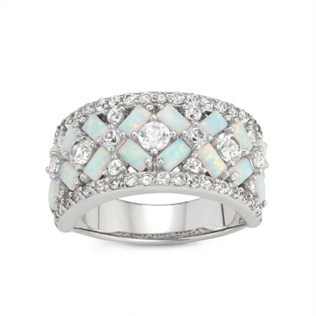 Click here for Womens 6MM Lab Created White Opal Sterling Silver... prices